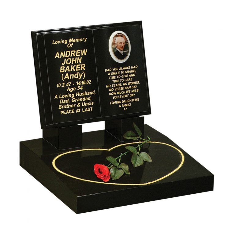 MC210 - Heart with Book Small Memorial - Memorials of Distinction