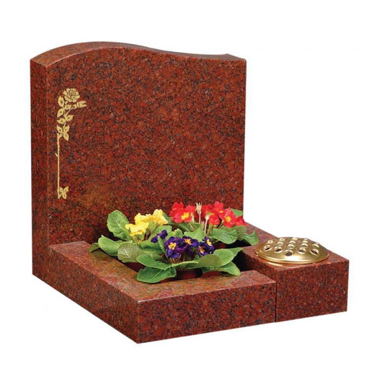 MC221 - Small Memorial with Flower Detail - Memorials of Distinction