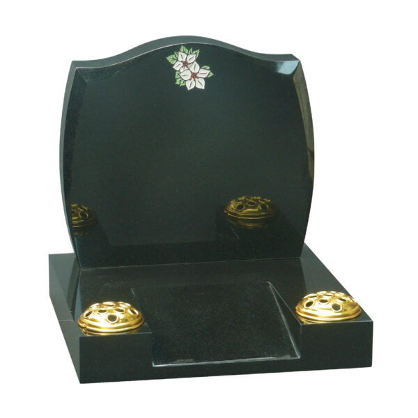 MC242 - Small Memorial with Painted Lily - Memorials of Distinction