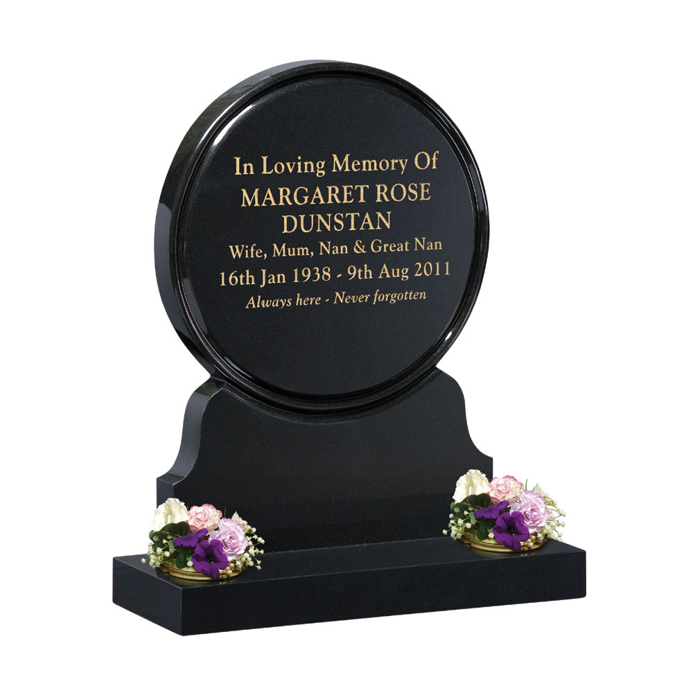 GHS405 - Circular Panel Headstone - Memorials of Distinction