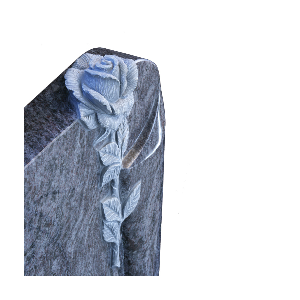 Scroll Edge and Rose Headstone - Memorials of Distinction